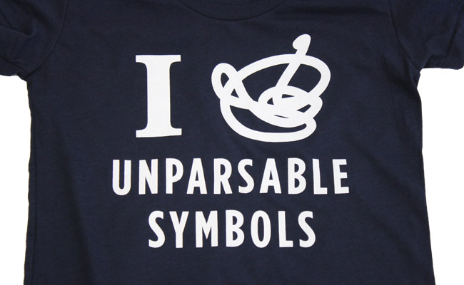 New shirt! “Unparsable Symbols” – Wondermark