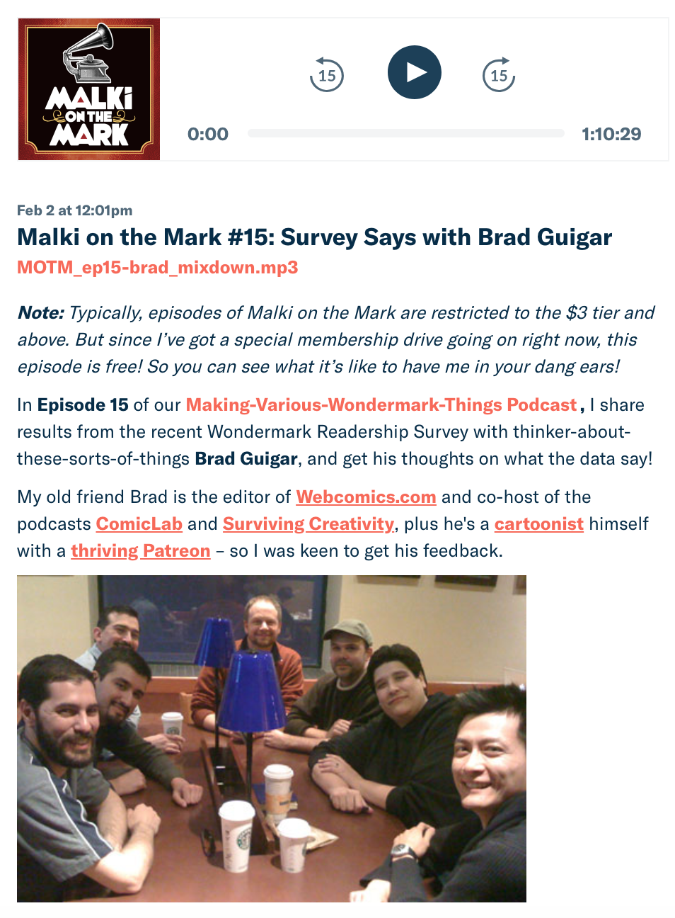 Talkin’ shop with podcast guest Brad Guigar – Wondermark